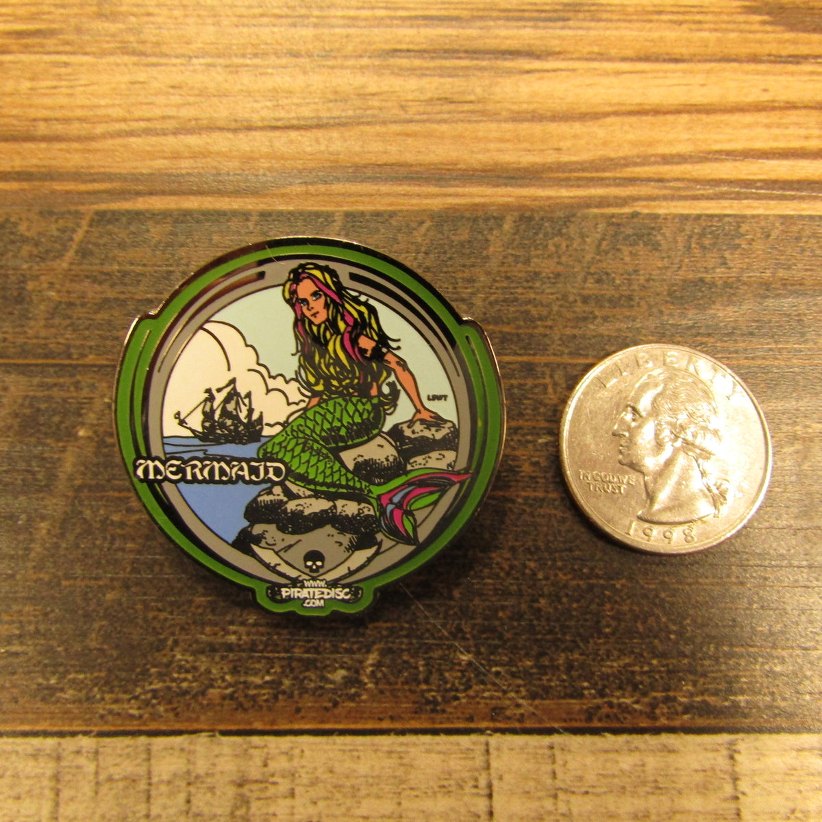 Pirate Series Mermaid Pirate Disc Golf Pin